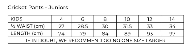 size-chart-juniors-pants - KC Australia